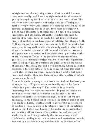 Art and Significant FormFrom Art, 1913. Clive Bell.docx