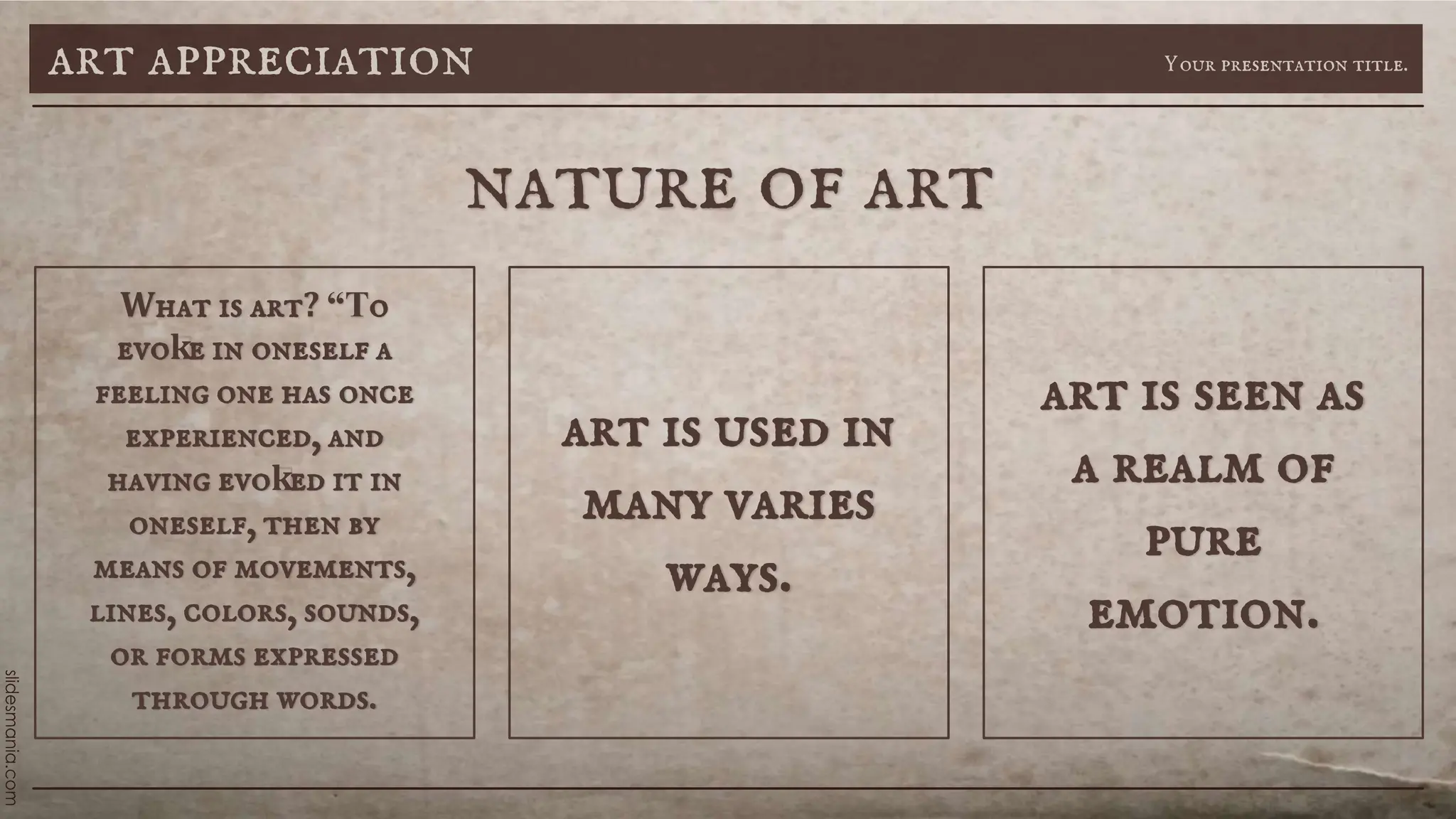 Art Appreciation Humanities, Assumptions, and nature of Arts | PPTX