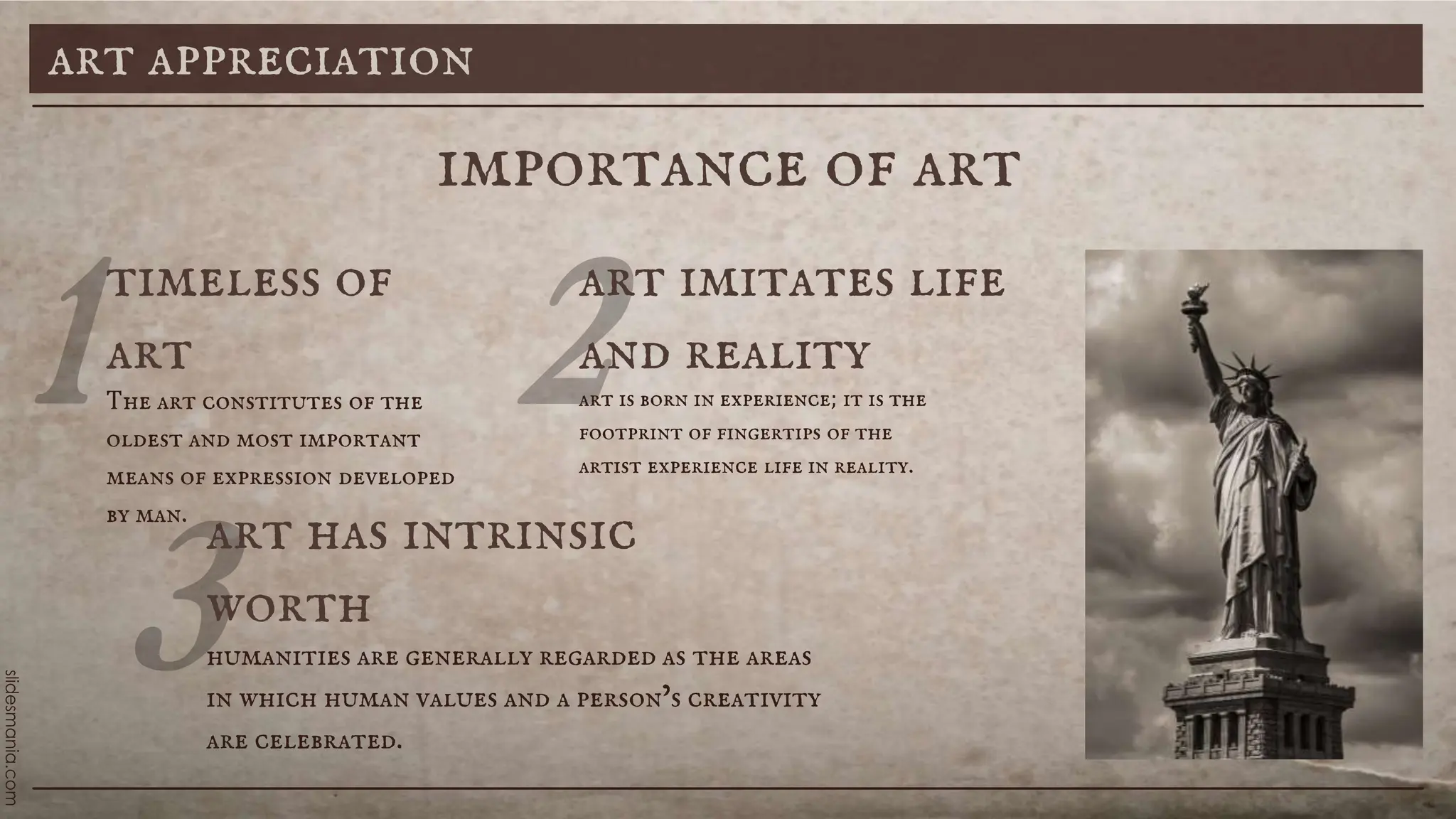 Art Appreciation Humanities, Assumptions, and nature of Arts | PPTX