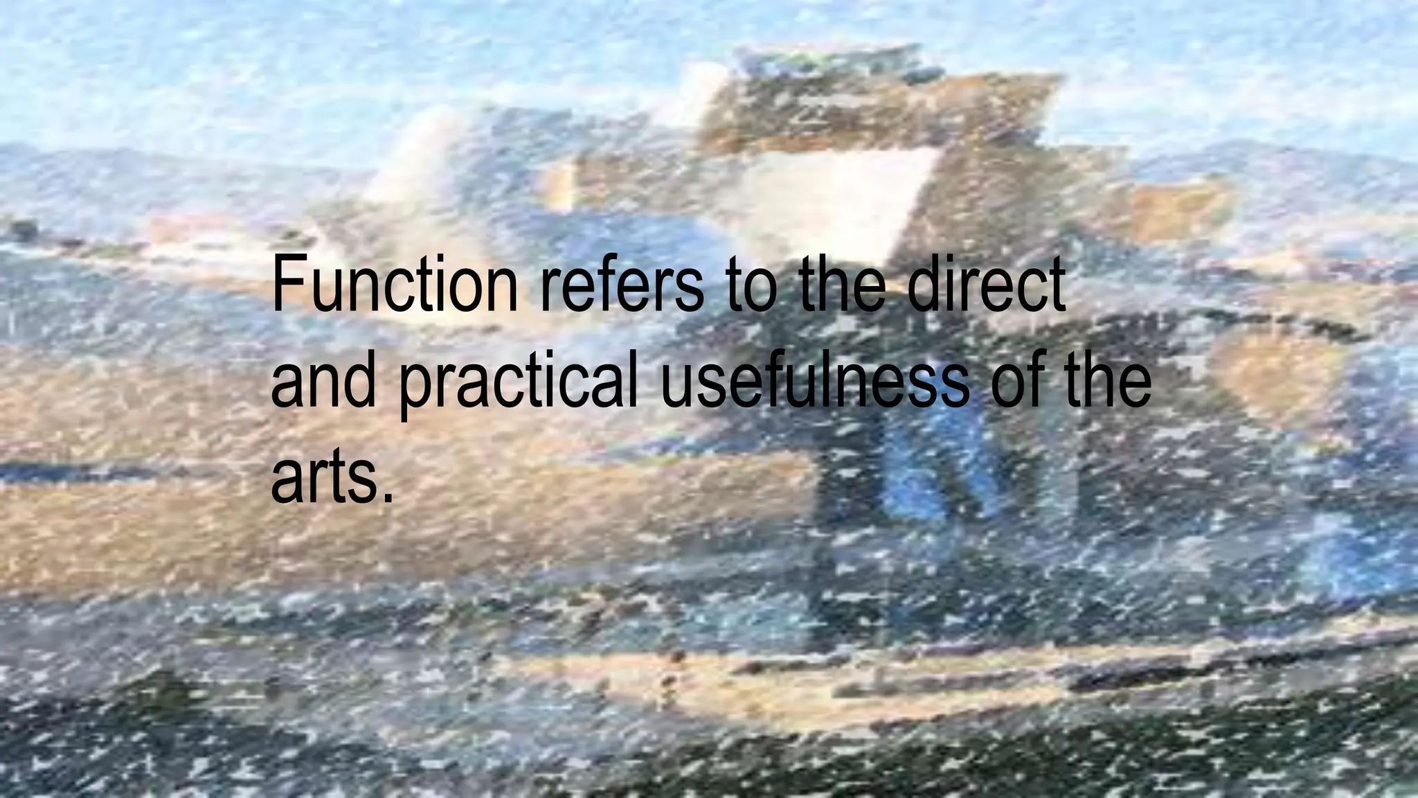 ArtApp: The function in Art. The 3 categories of function | PPTX