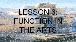 ArtApp: The function in Art. The 3 categories of function | PPTX
