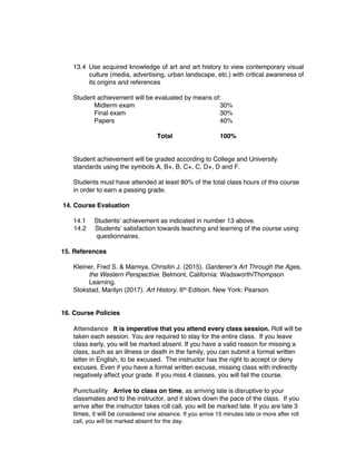 Course Syllabus | PDF | Arts and Crafts | Hobbies & Interests