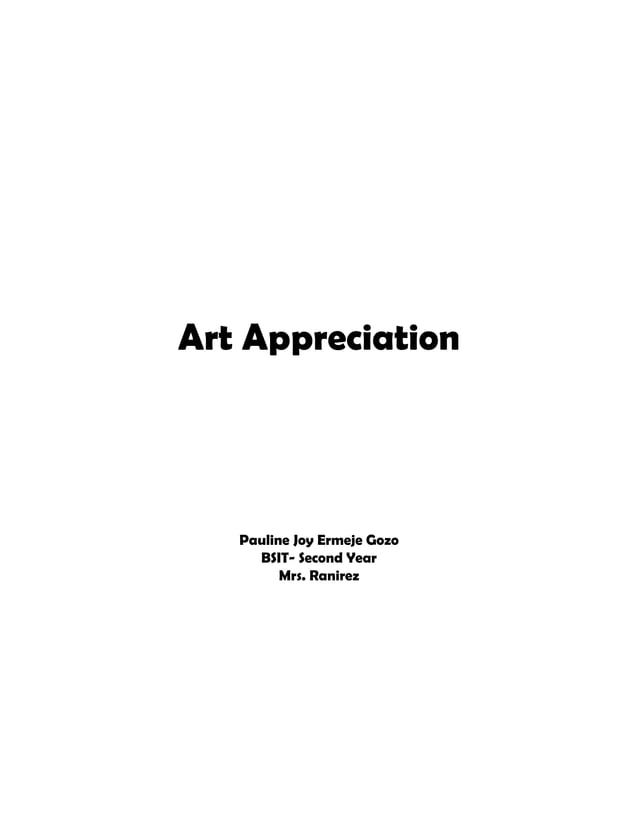 Art appreciation | PDF