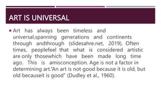 ART APPRECIATION: Visual Arts and Its Classifications.pptx