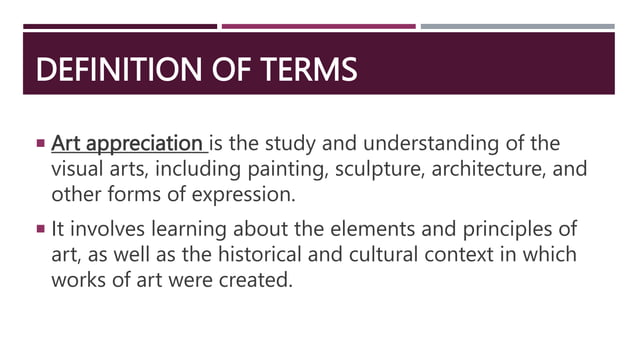 ART APPRECIATION: Visual Arts and Its Classifications.pptx