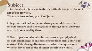 Art Appreciation- Chapter 3Work of Art Its Subject, Form and Content ...