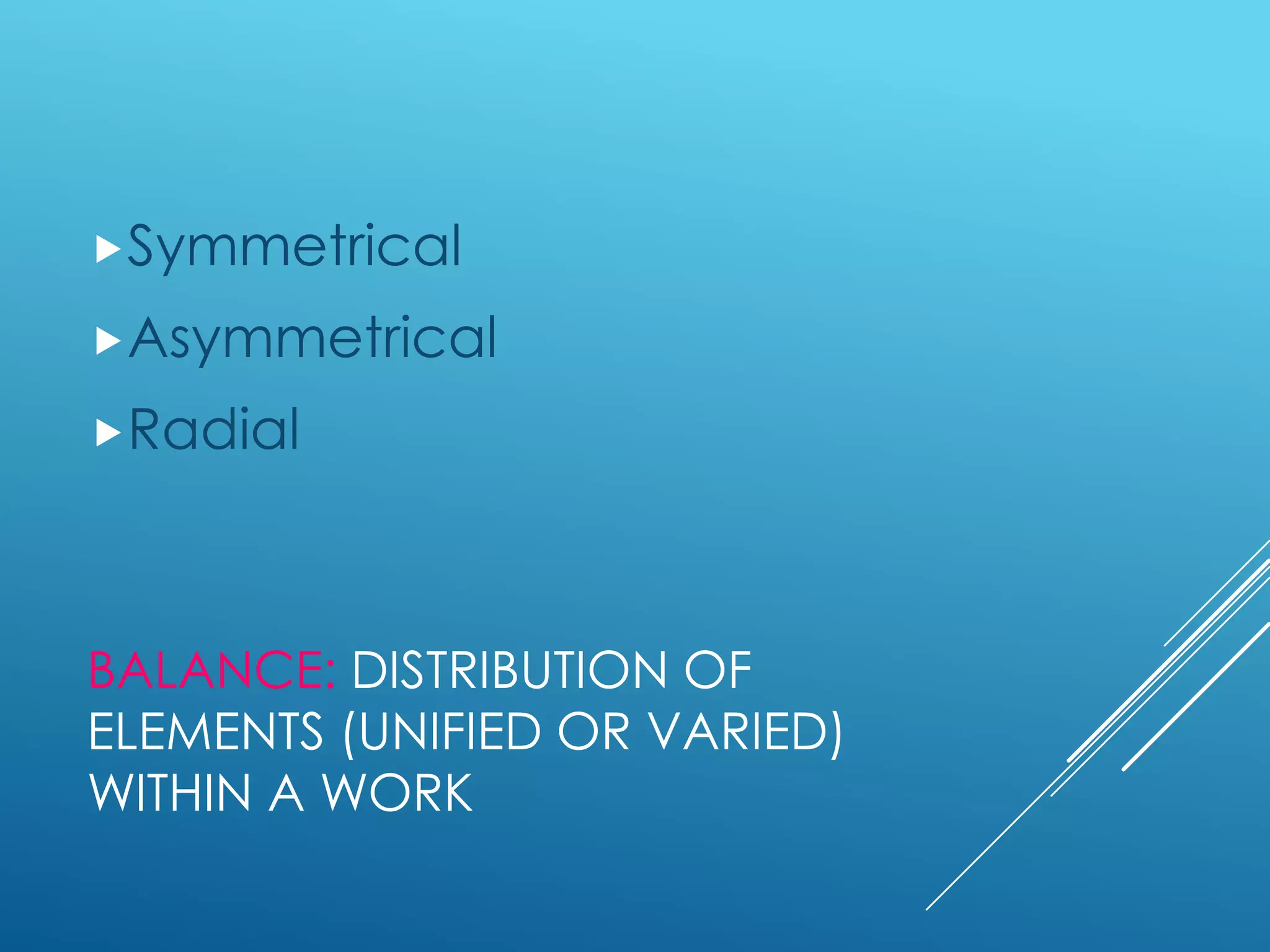 Art Appreciation- Principles & Elements of Art: Balance-Scale ...