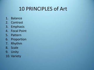 Art Appreciation: Principles & Elements of Art | PPTX