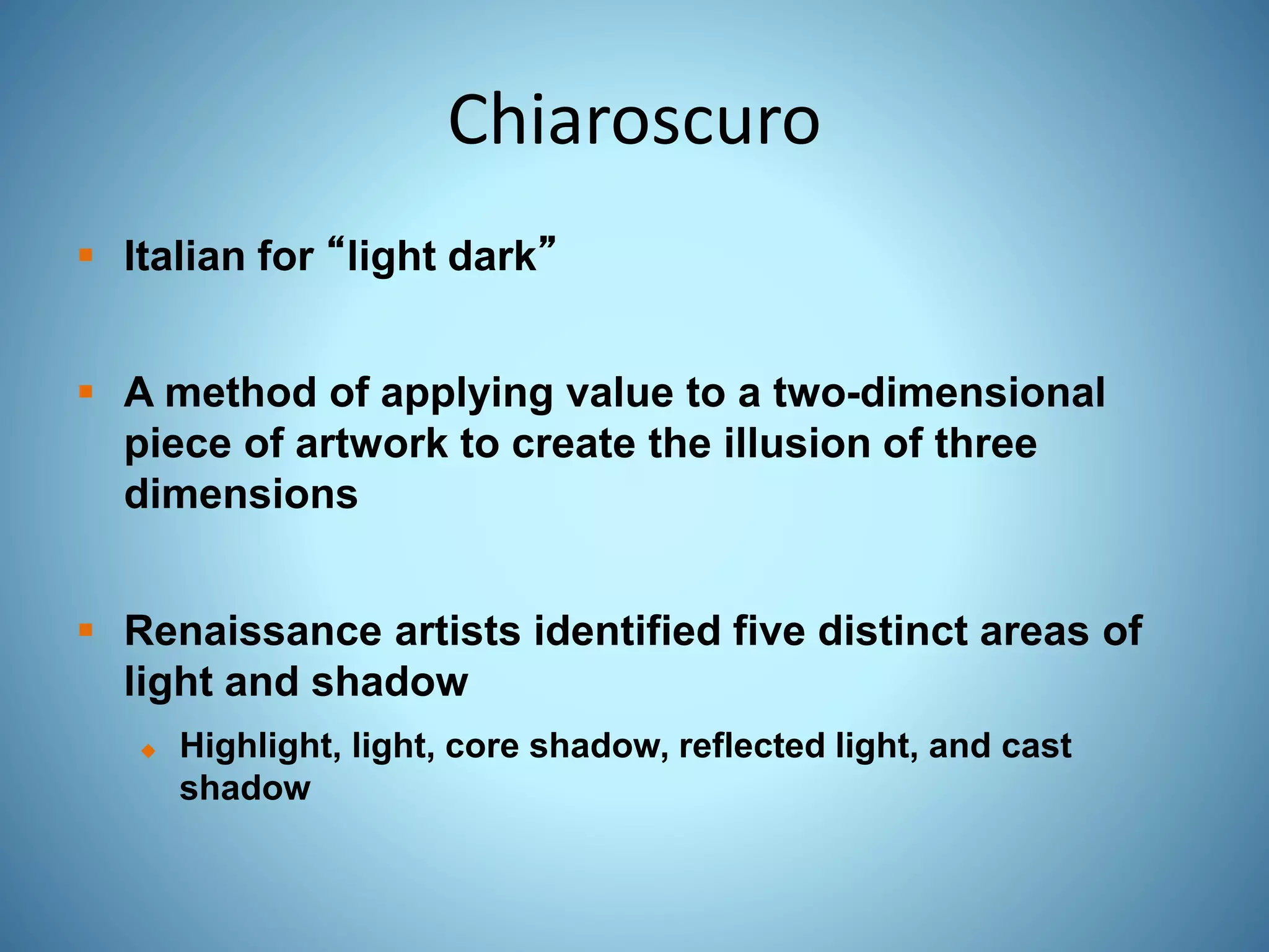 Art Appreciation: Value, Space (and Perspective) | PPTX