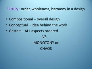 Art Appreciation Principles& Elements: Unity, Variety, Balance ...