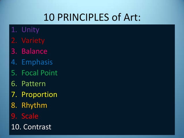 Art Appreciation Principles & Elements of Art: Focal Point, Contrast ...