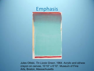 Art Appreciation Principles & Elements of Art: Focal Point, Contrast ...