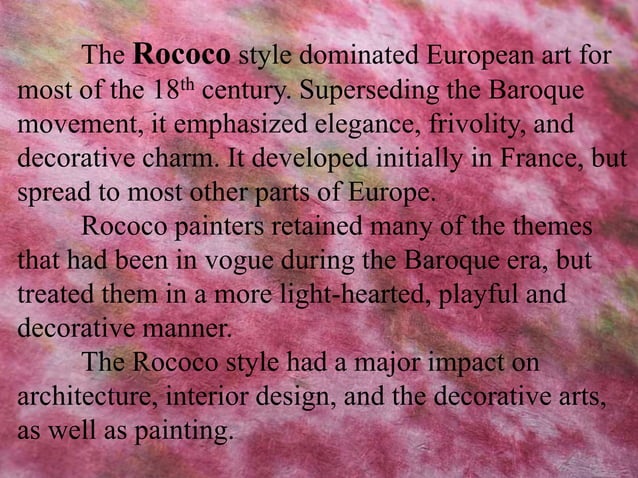 Art Appreciation Topic VI: Rococo and Neoclassicism | PPTX | Arts and ...