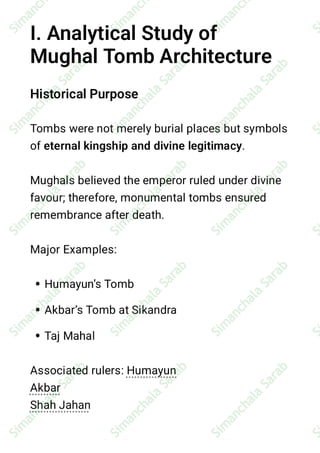 Art & Architecture of India (1556–1849) Complete study material PDF by ...