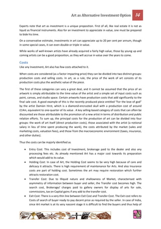 Art as Alternate Investment | PDF