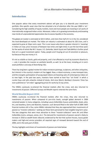 Art as Alternate Investment | PDF