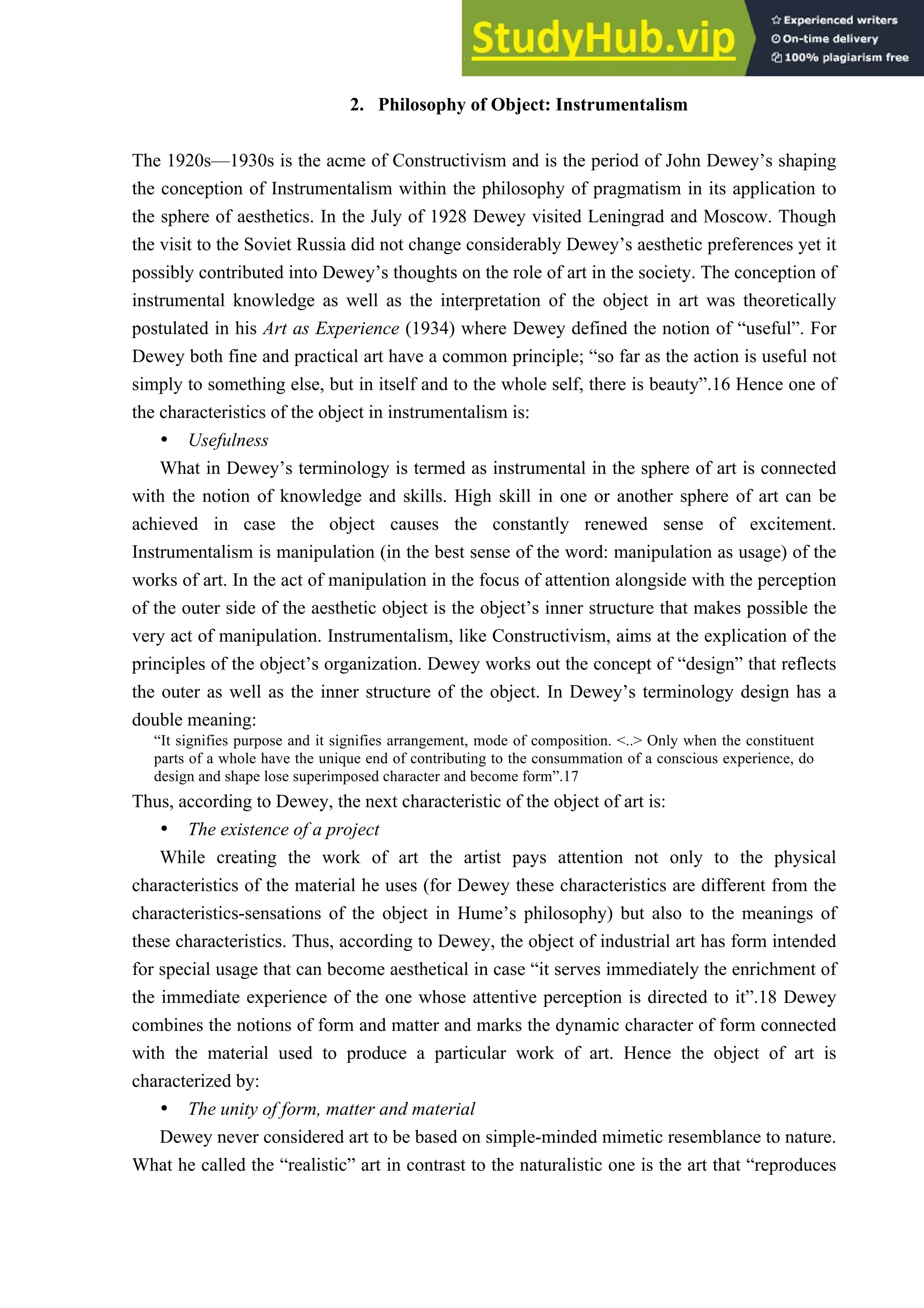 Art As Education Constructivism And Instrumentalism | PDF