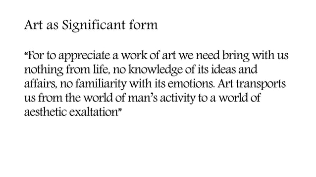 Art as representation, Art as Significant Form | PPTX | Painting | Arts ...