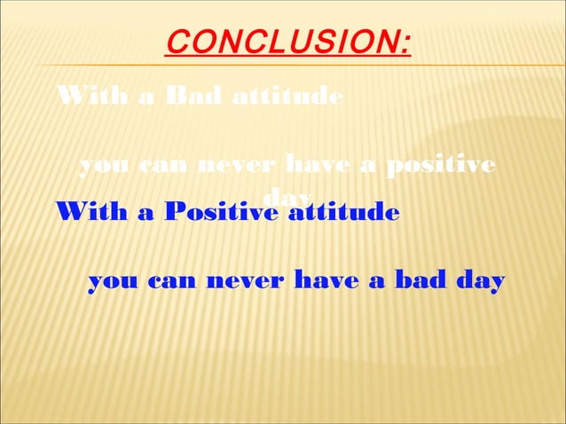 Positive Attitude presentation byART | PPT
