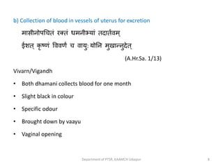 Artava vijnana, Ayurvedic physiology of Menstrual cycle | PPTX