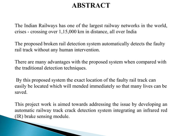 Automatic Railway Track Brake Detection System | PPTX
