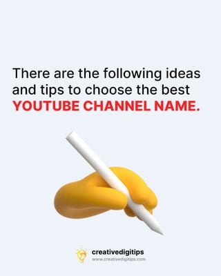 How to choose best Youtube channel Name ? | PDF