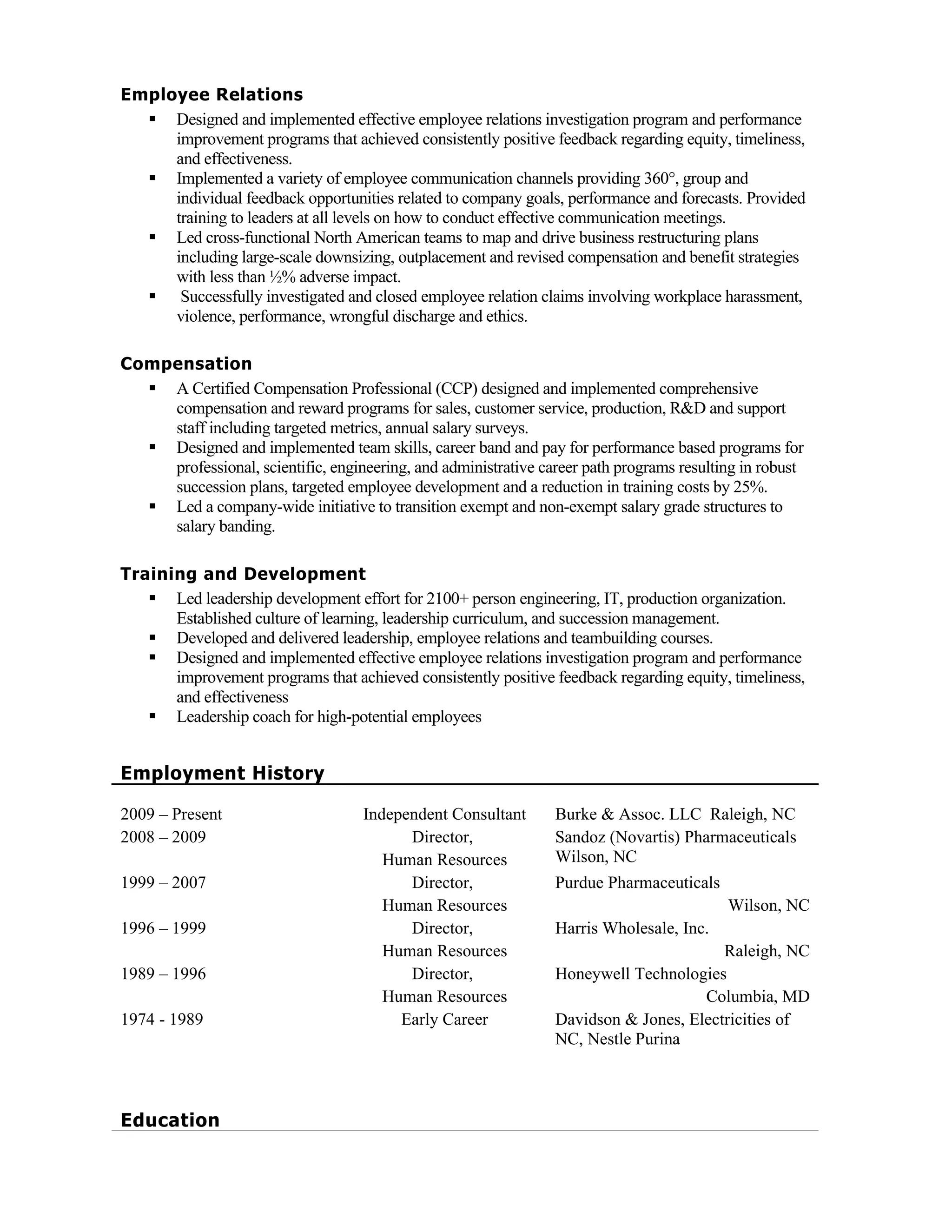 Art Burke Resume | DOC