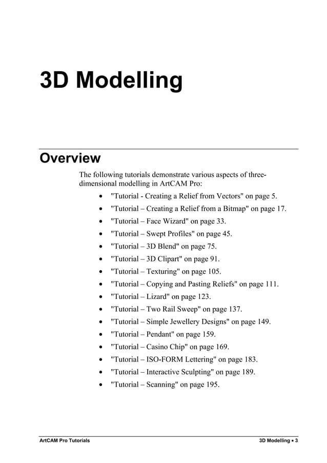 Artcam Pro Tutorial | PDF