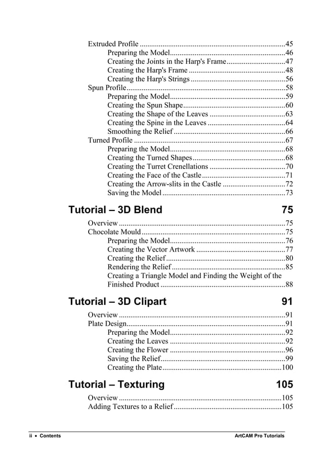 Artcam Pro Tutorial | PDF