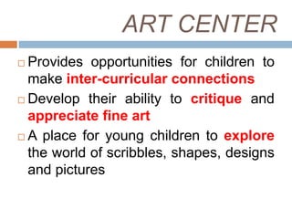 Designing learning areas: Art center | PPTX