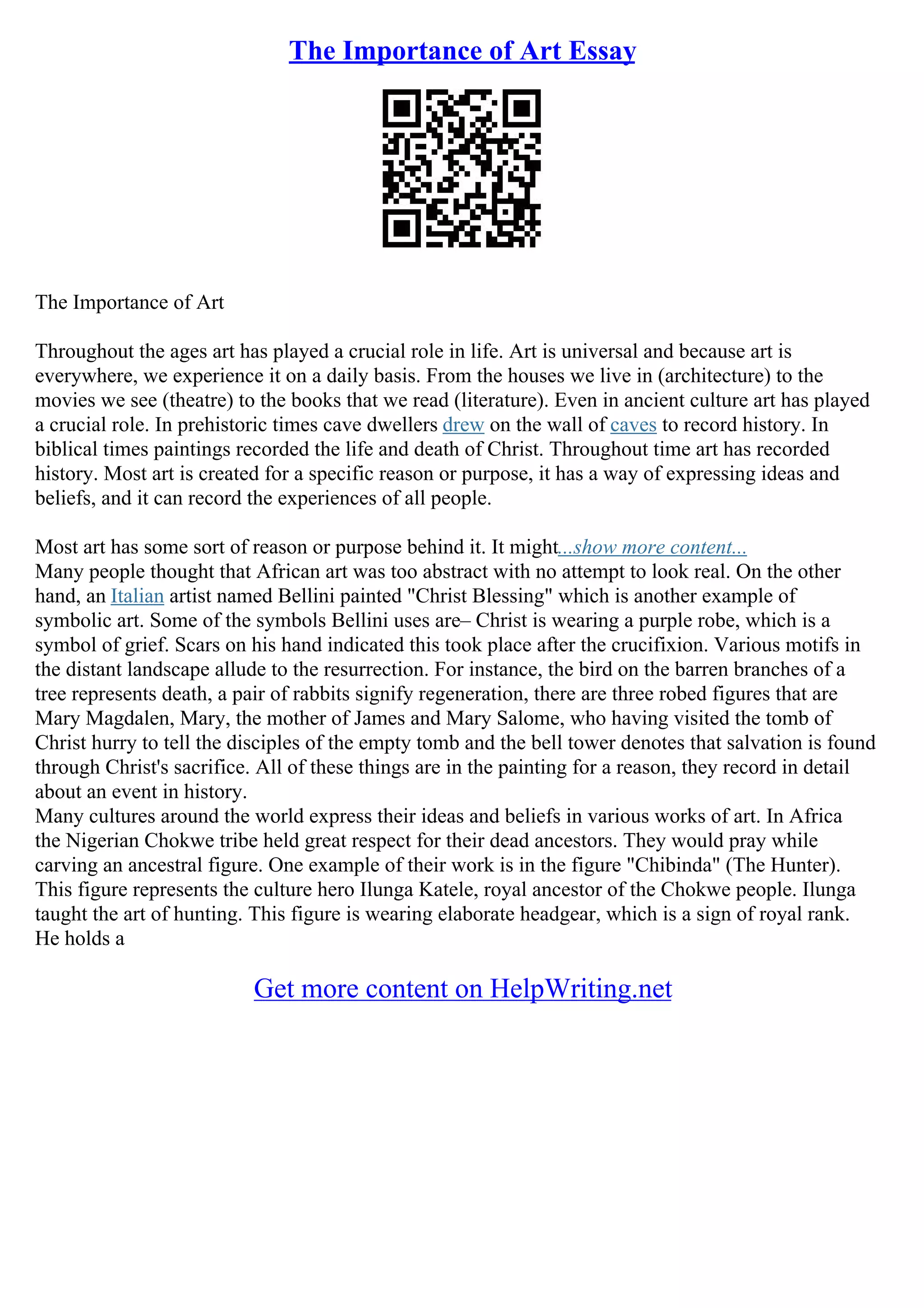 Art College Essay | PDF