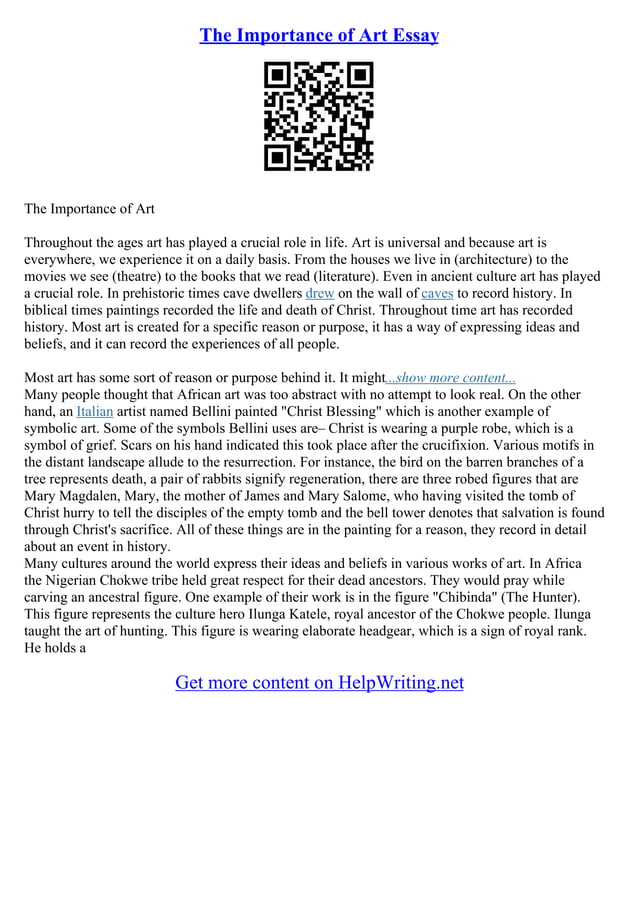 Art College Essay | PDF