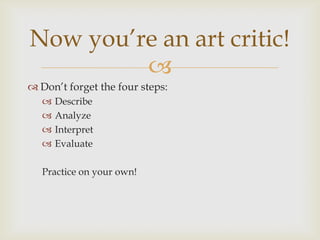 Art criticism | PPTX