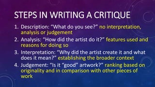 Art criticism | PPTX