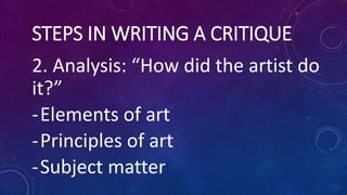 Art criticism | PPTX