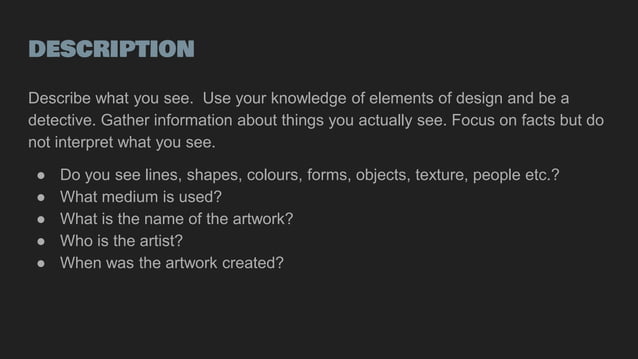 ART CRITICISM.pptx | Design | Fine Art