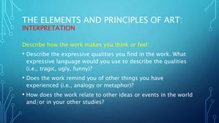 Amanda Wardlow-Cosey (MTE/534) Art Criticism - Elements and Principles ...