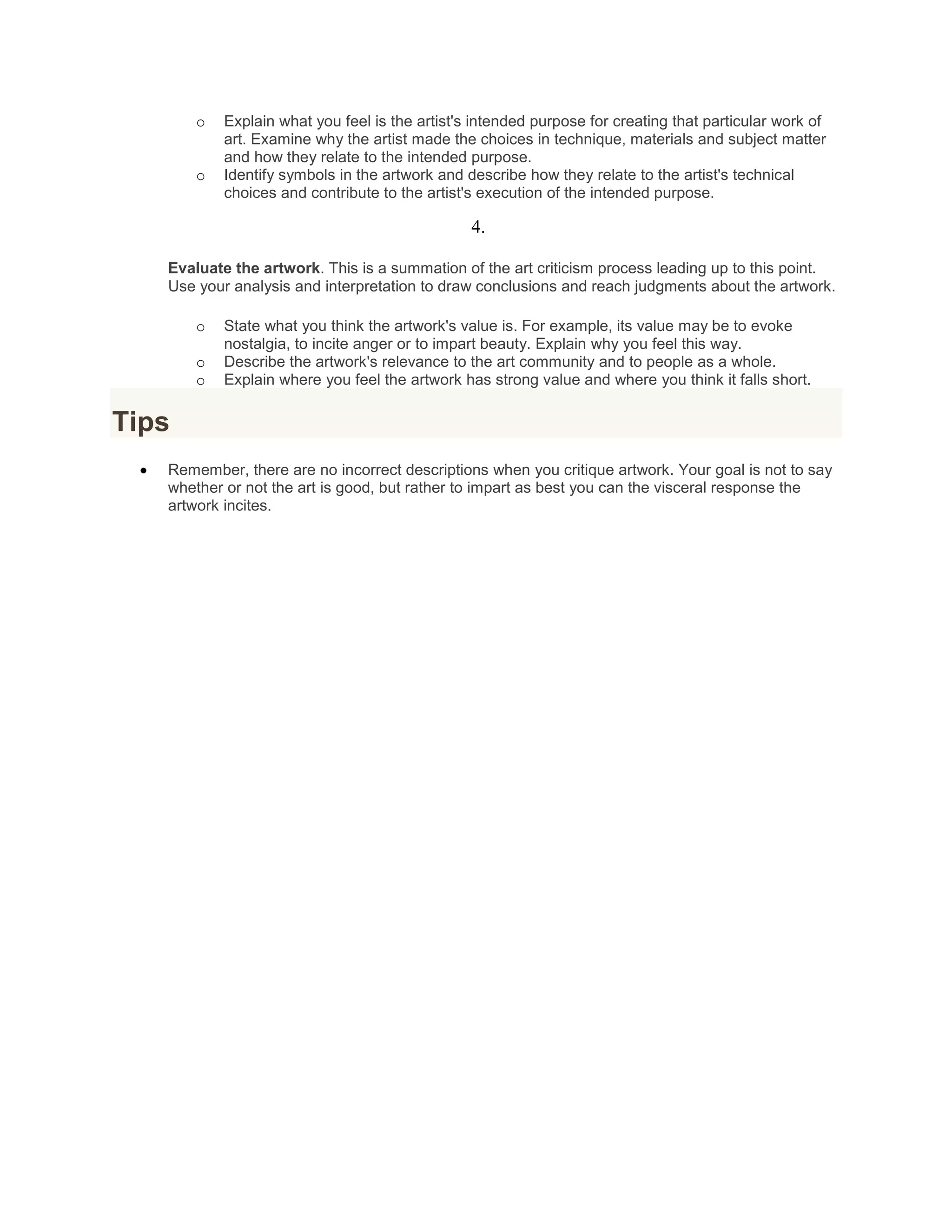 Art critique | DOCX