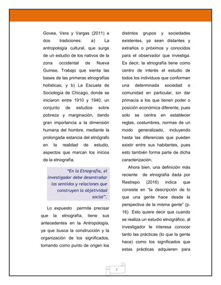 La Etnografia como método de investigación en Ciencias Sociales | PDF