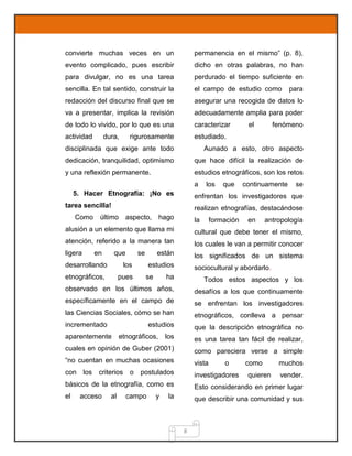 La Etnografia como método de investigación en Ciencias Sociales | PDF