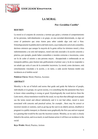 Artículo: la moral | PDF