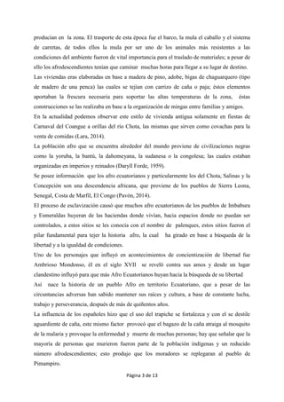 Artículo gastronomía historia y cultura afrodescendiente | PDF