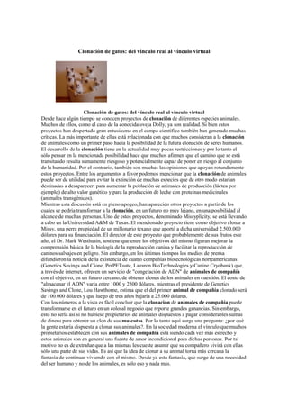 6º año Biología, Genética y Sociedad.Artículos Clonación y transgénicos ...