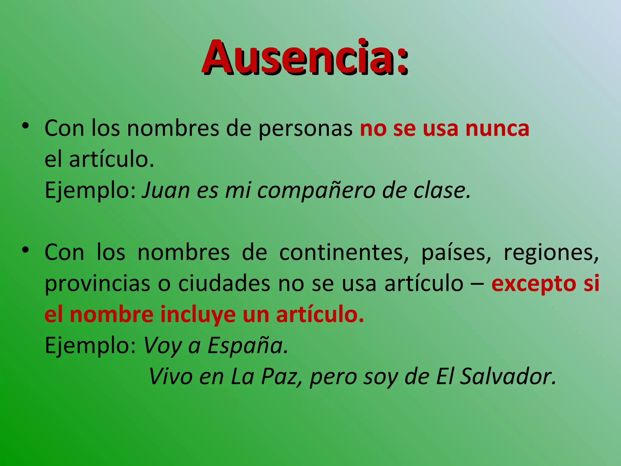 Artículos definidos indefinidos | PPT