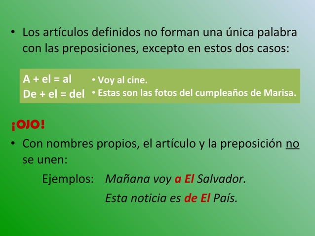 Artículos definidos indefinidos | PPT