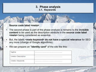SEO today: The life cycle of a positioning campaign | PPT