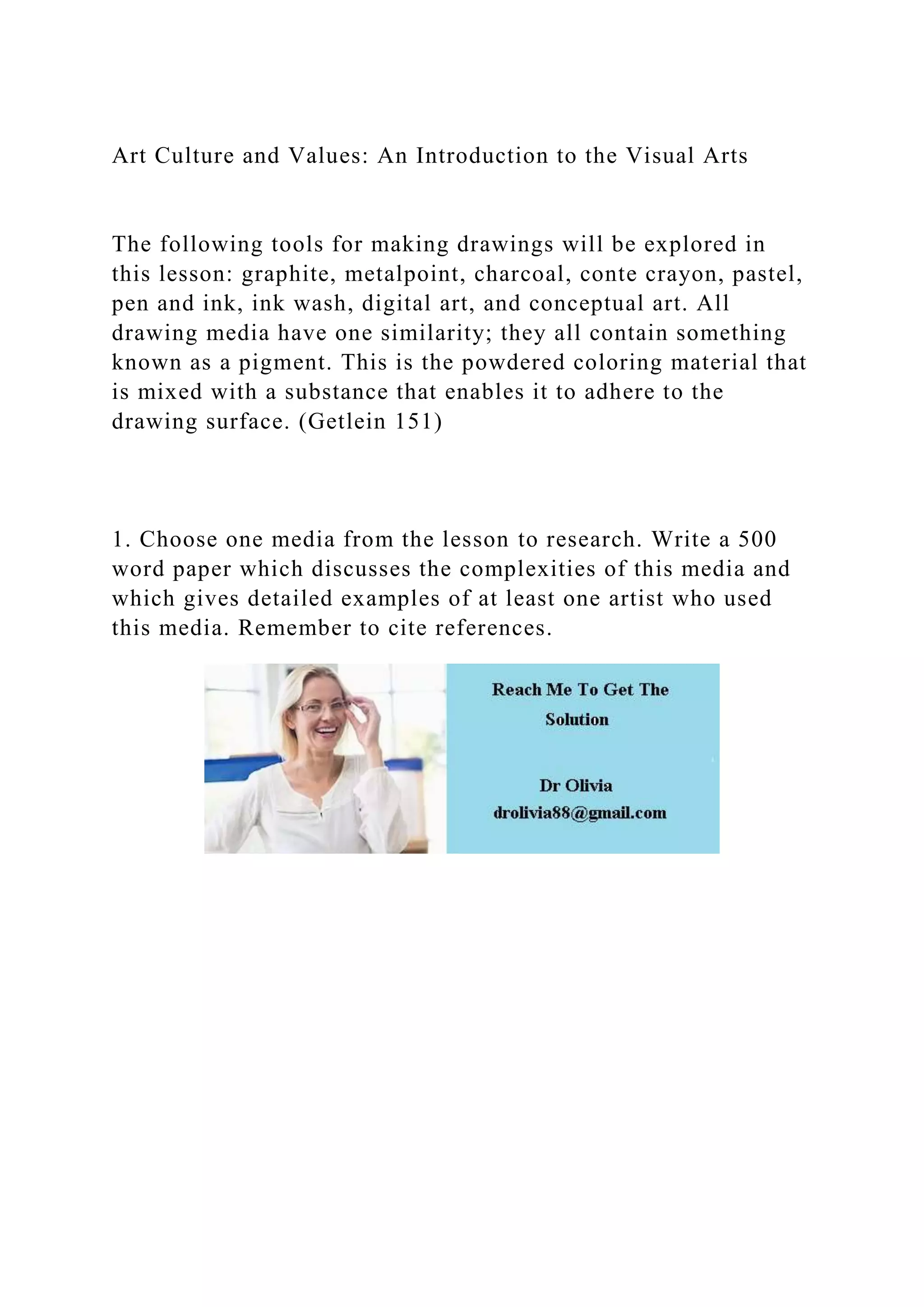 Art Culture and Values An Introduction to the Visual ArtsThe .docx | Drawing and Sketching ...