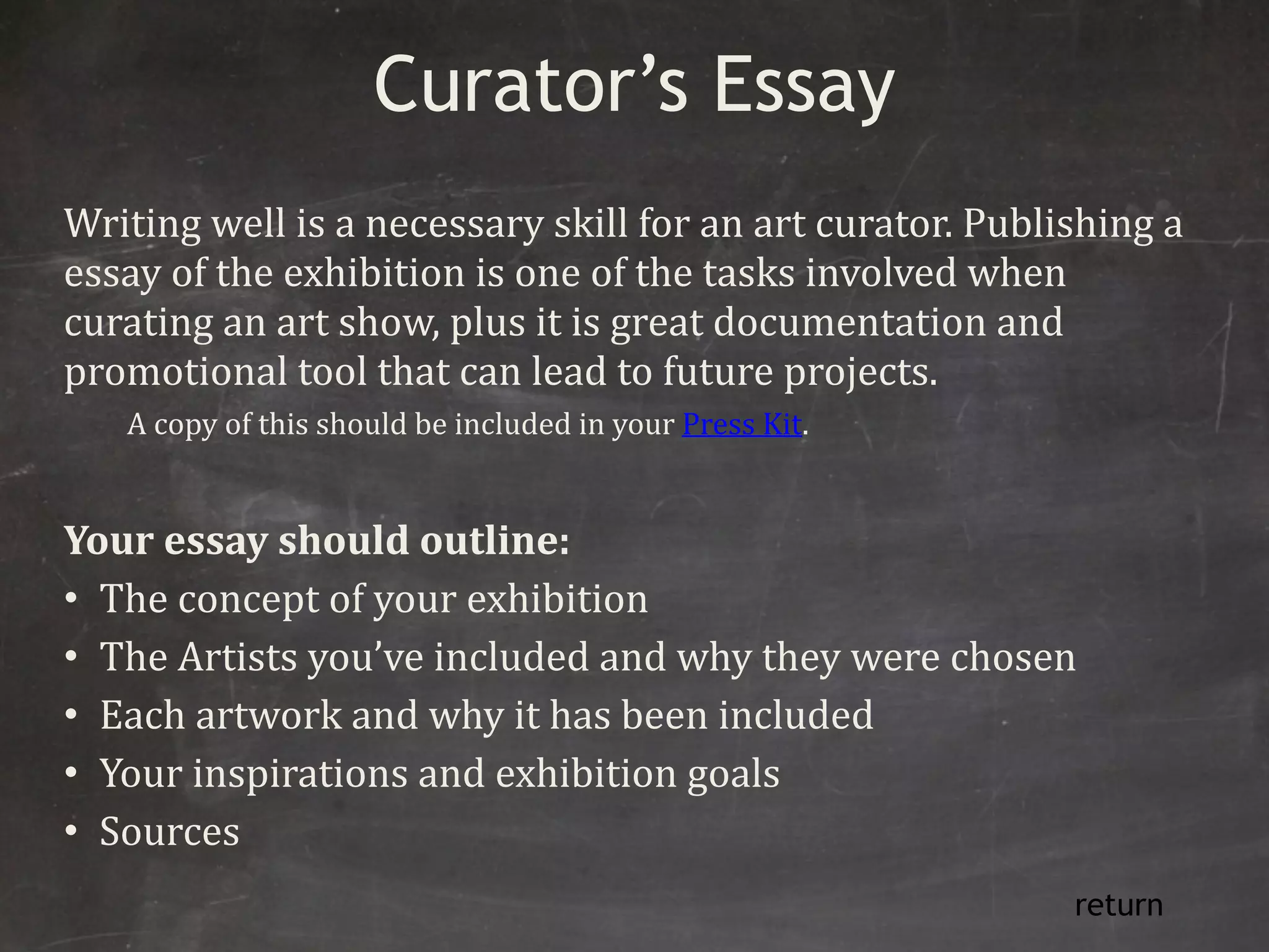 Art curator | PDF
