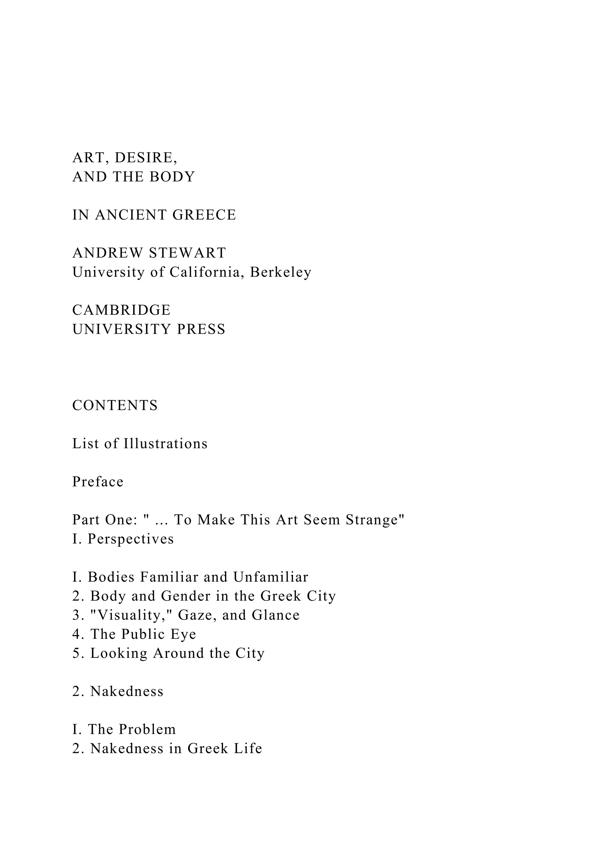 ART, DESIRE, AND THE BODY IN ANCIENT GREECE ANDREW S.docx