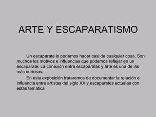 Arte y Escaparatismo | PPT